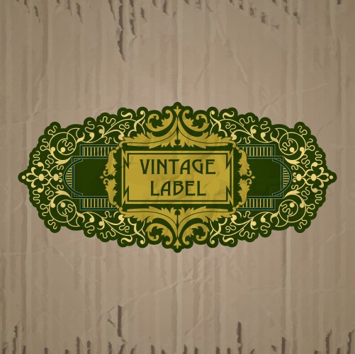 Vintage label on wooden background Royalty Free Vector Image