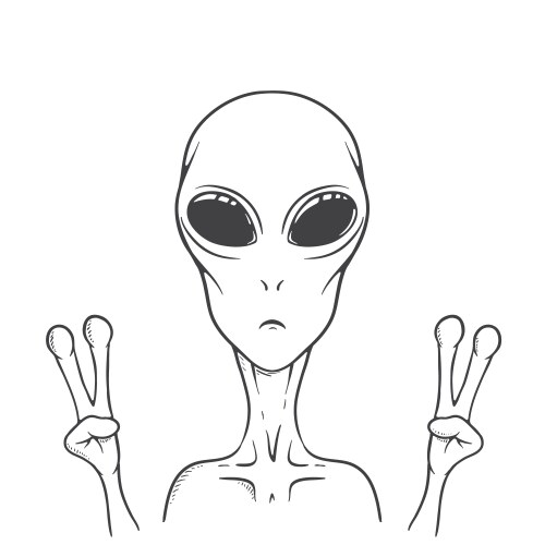 Peace Sign Alien Vector Images (over 180)