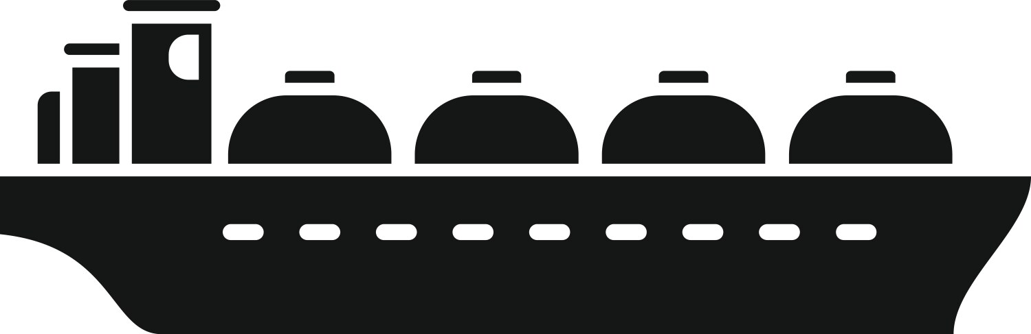 Lng tanker ship delivering liquefied natural gas Vector Image