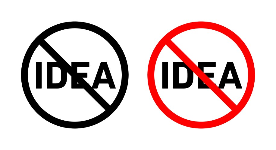 No idea sign new innovative symbol Royalty Free Vector Image