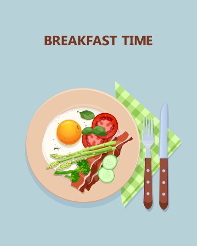 A boy breakfast time Royalty Free Vector Image
