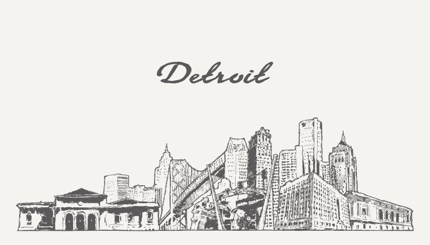 Detroit Skyline Vector Images (over 220)