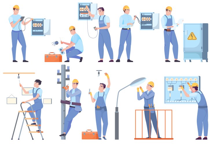 Wrong and right for safety electric shock risk Vector Image