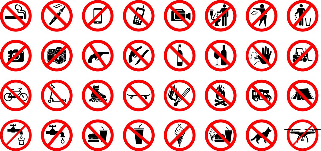 Not Allowed Symbols Vector Images (over 16,000)