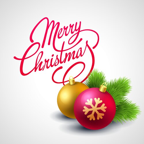 Christmas greeting card template with text Vector Image