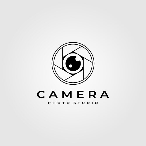 Minimalist Camera Logo Concepts Royalty Free Vector Image