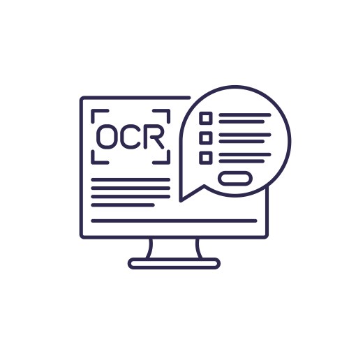 Ocr optical character recognition icon Royalty Free Vector Ocr optical character recognition icon Royalty Free Vector