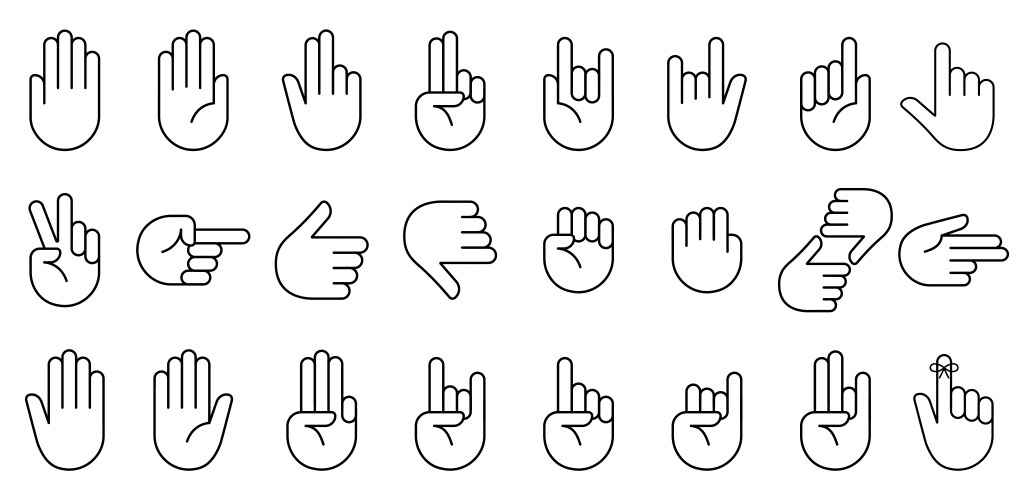 Hand drawn recycle symbol doodle set Royalty Free Vector