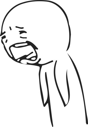 Accepted guy meme face for any design Royalty Free Vector