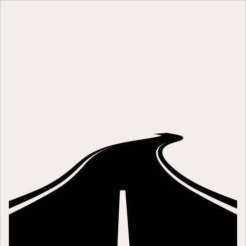 Road silhouette on a white background Royalty Free Vector