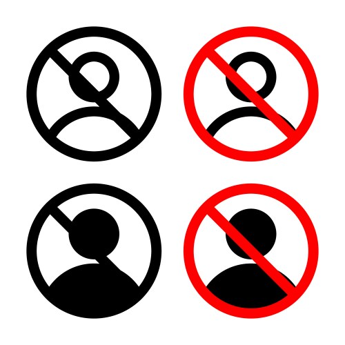 No account sign delete or cancel social media Vector Image