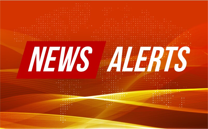 News alerts breaking logo tv design element Vector Image