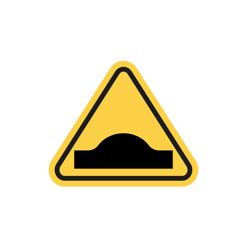 Caution speed ramps sign icon set warning Vector Image