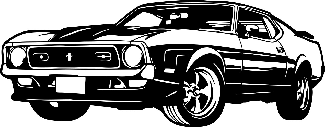 Classic Mustang Car Vector Images (over 170)