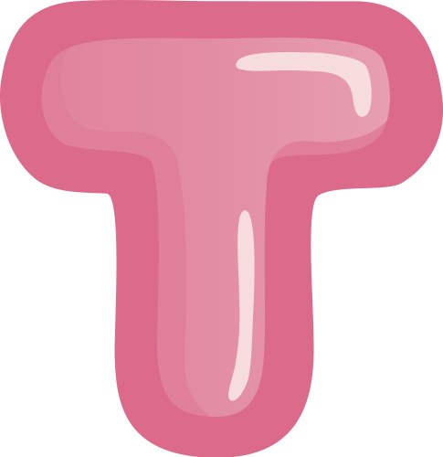 Letter s pink bold alphabet font doodle drawing Vector Image
