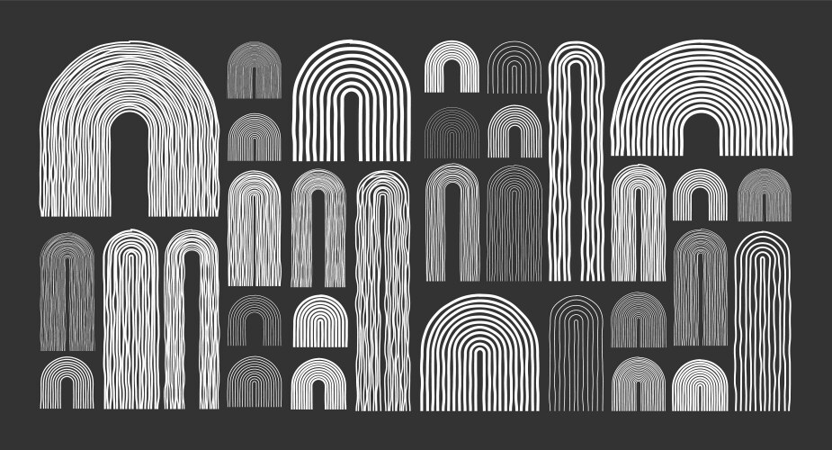 Aesthetic wall background with geometric 3d arch Vector Image