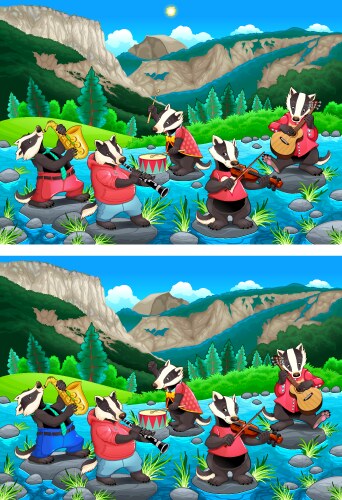 Spot the differences Royalty Free Vector Image