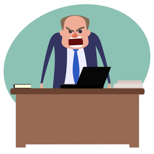 Angry businessman cartoon Royalty Free Vector Image