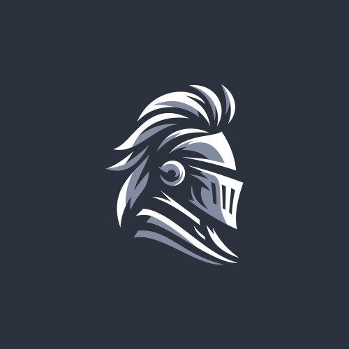 Knight head mascot logo design Royalty Free Vector Image