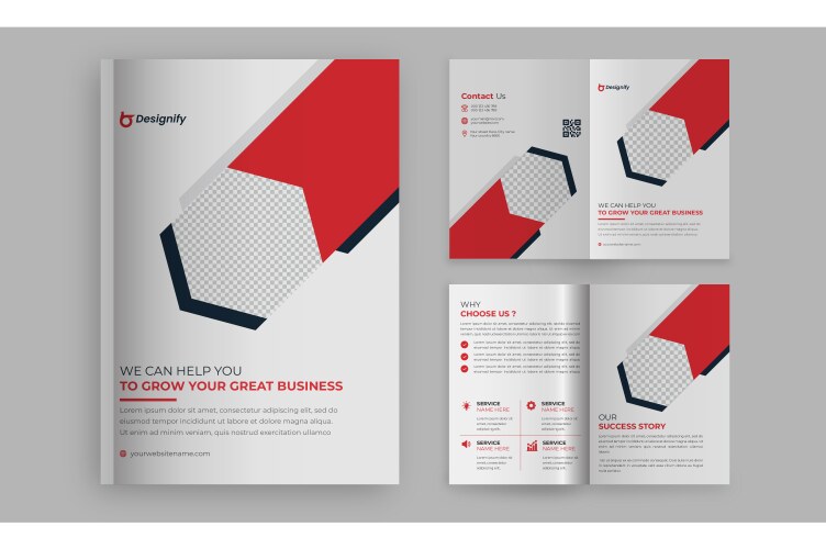 Magazine booklet leaflet flyer corporate creative Vector Image