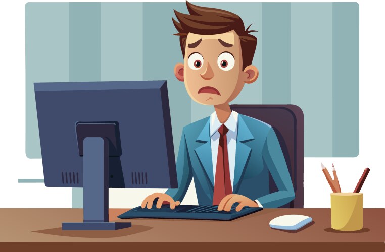 Sitting in Front of Computer Vector Images (over 1,200)