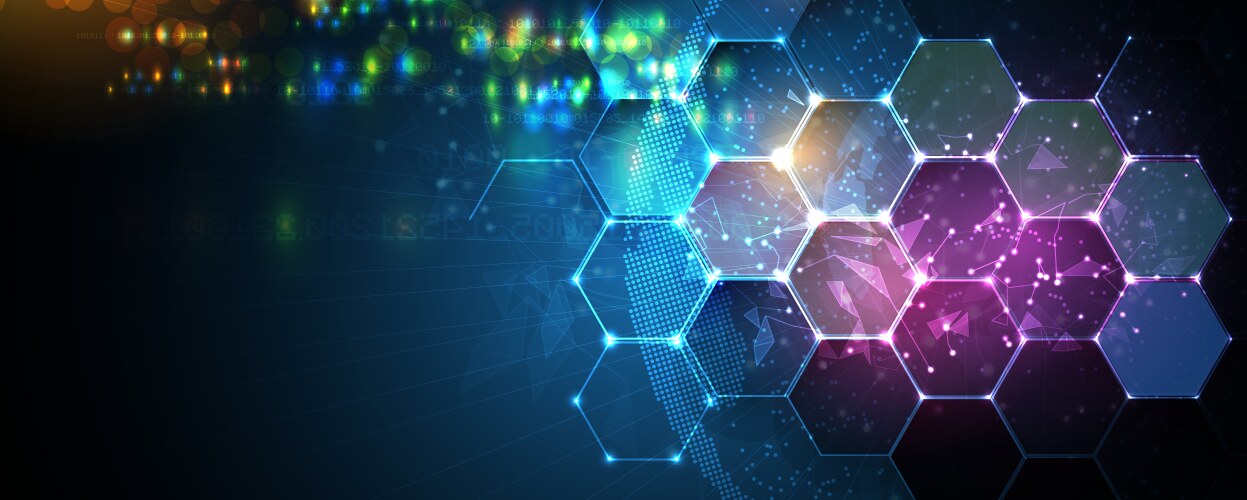 Abstract computer technology background network Vector Image