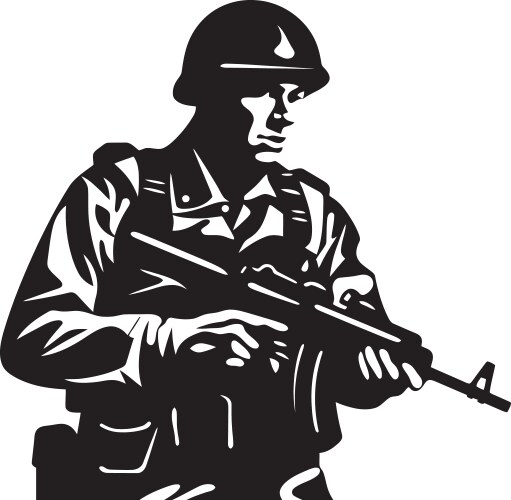 Battlefield weaponry logo icon tactical firearm Vector Image