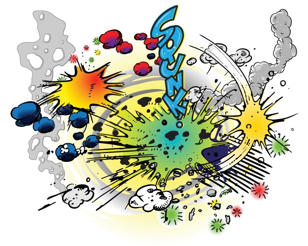 Comic book explosion Royalty Free Vector Image
