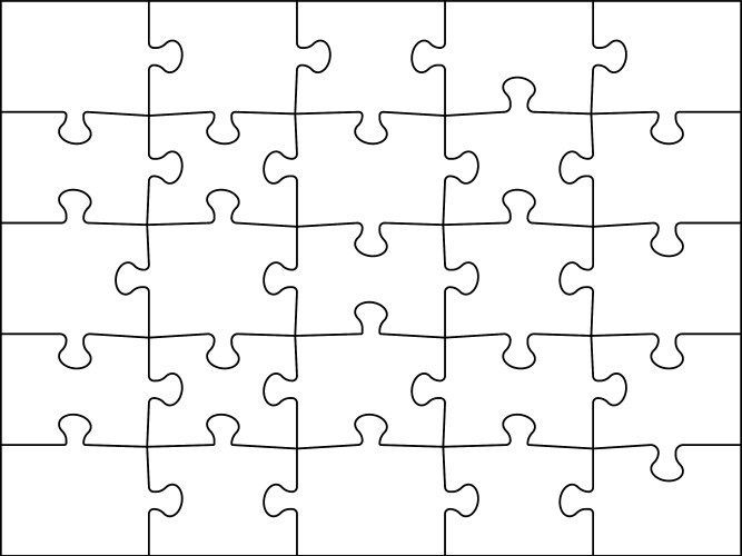 Puzzle blank template Royalty Free Vector Image