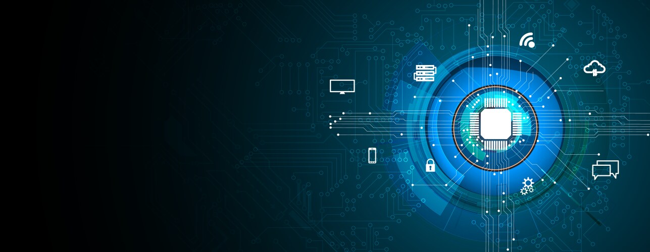 Abstract computer technology background network Vector Image