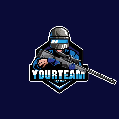 Logos for pubg games Royalty Free Vector Image