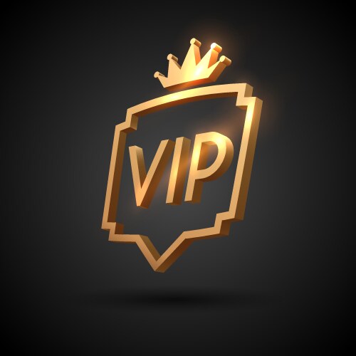 Gold award laurel wreath with crown and vip label Vector Image