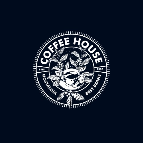 Coffee minimalis logo Royalty Free Vector Image