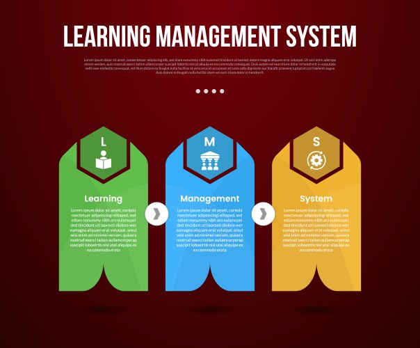 Lms learning management system infographic Vector Image