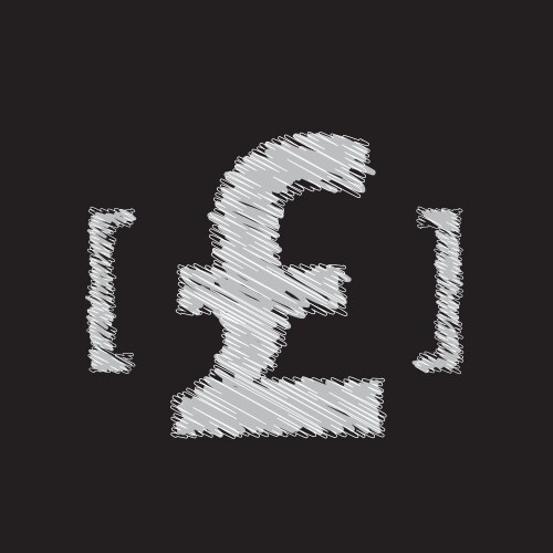 Abstract infographics of rising pound sterling Vector Image