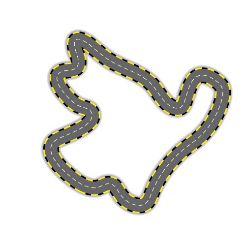 Race track curve road Royalty Free Vector Image