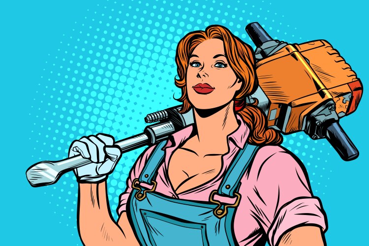 Many hand builder repairman worker Royalty Free Vector Image