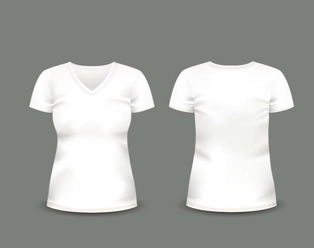 T shirt template front and back Vector Images & Graphics for Commercial ...