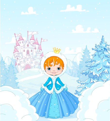Winter princess Royalty Free Vector Image - VectorStock