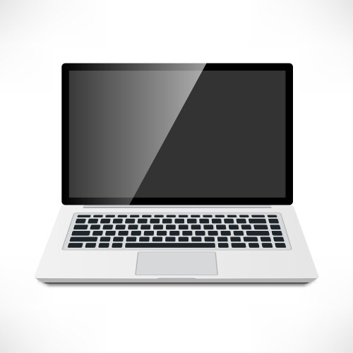 Laptop Side View Vector
