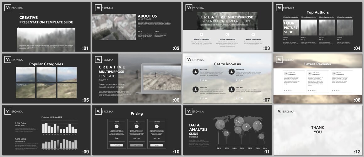 Minimalist Presentation Template – Royalty-Free Vector | VectorStock