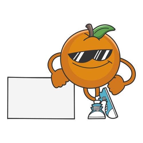 Orange cartoon character Royalty Free Vector Image