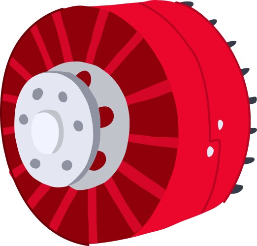 Magnetic electric motor cartoon Royalty Free Vector Image