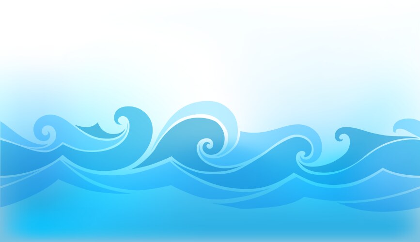 Cartoon wave background Royalty Free Vector Image