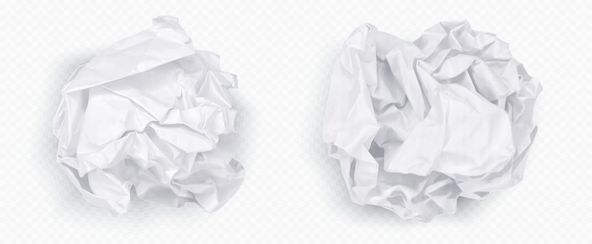 Realistic crumpled paper ball Royalty Free Vector Image