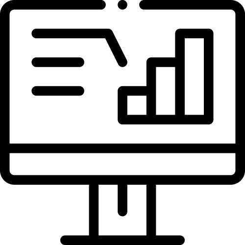 Data transformation icon thin linear style design Vector Image