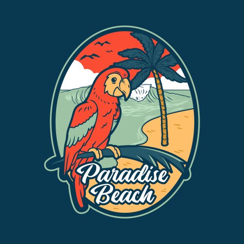 Sunshine beach print design Royalty Free Vector Image