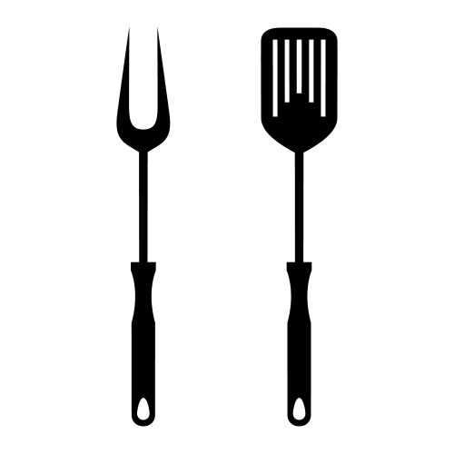 Bbq or grill tools icon Royalty Free Vector Image