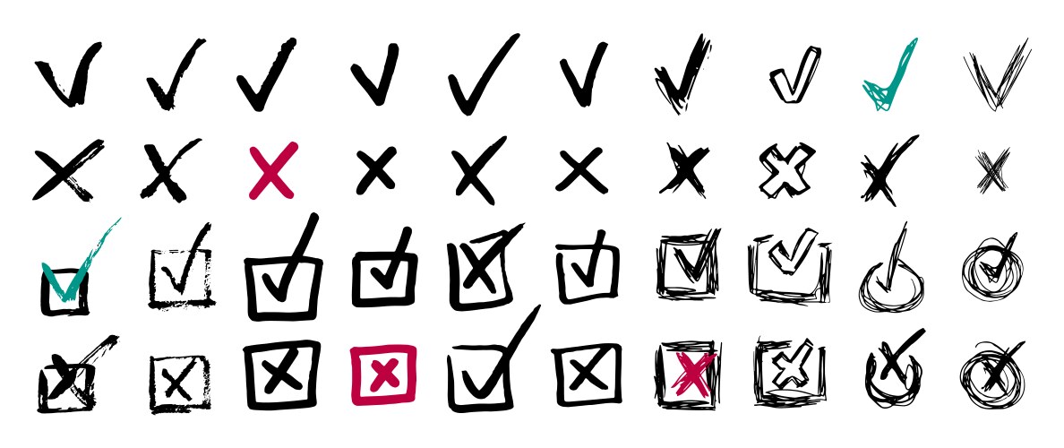 Cartoon Correct Tick Vector Images (over 1,500)