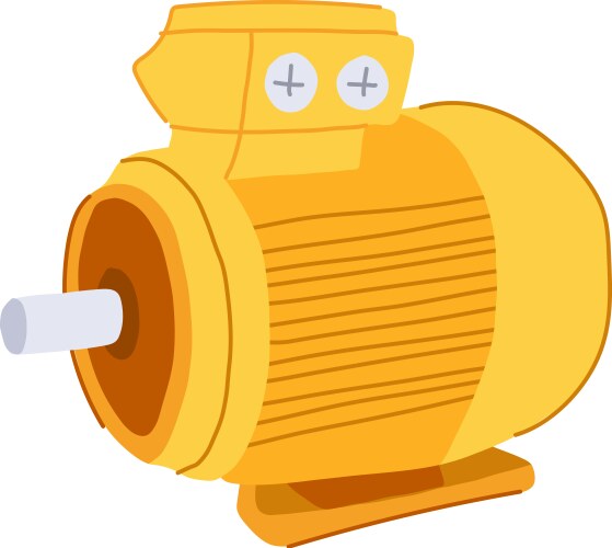 Power electric motor cartoon Royalty Free Vector Image